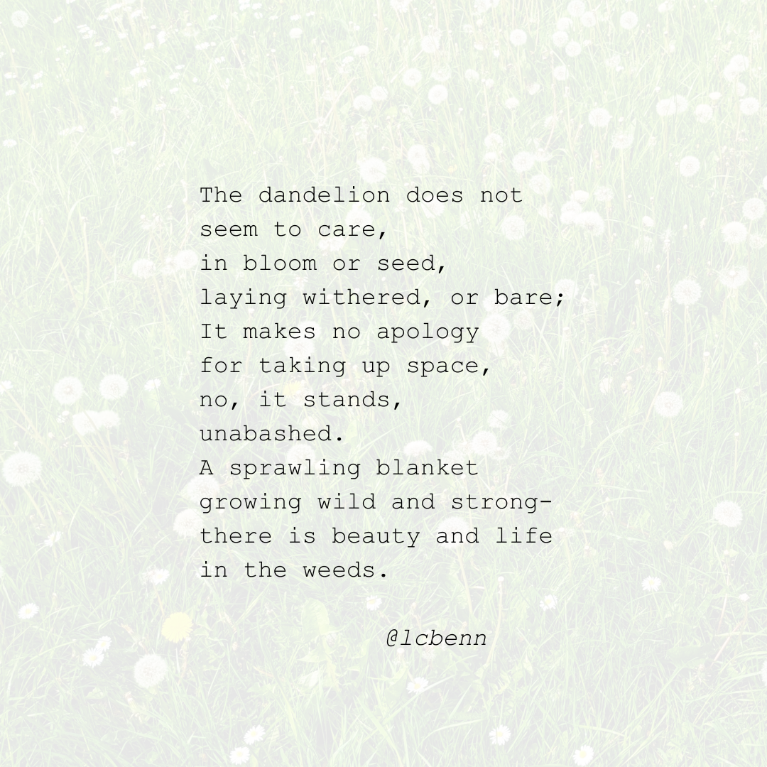 In the weeds – Laura Benn